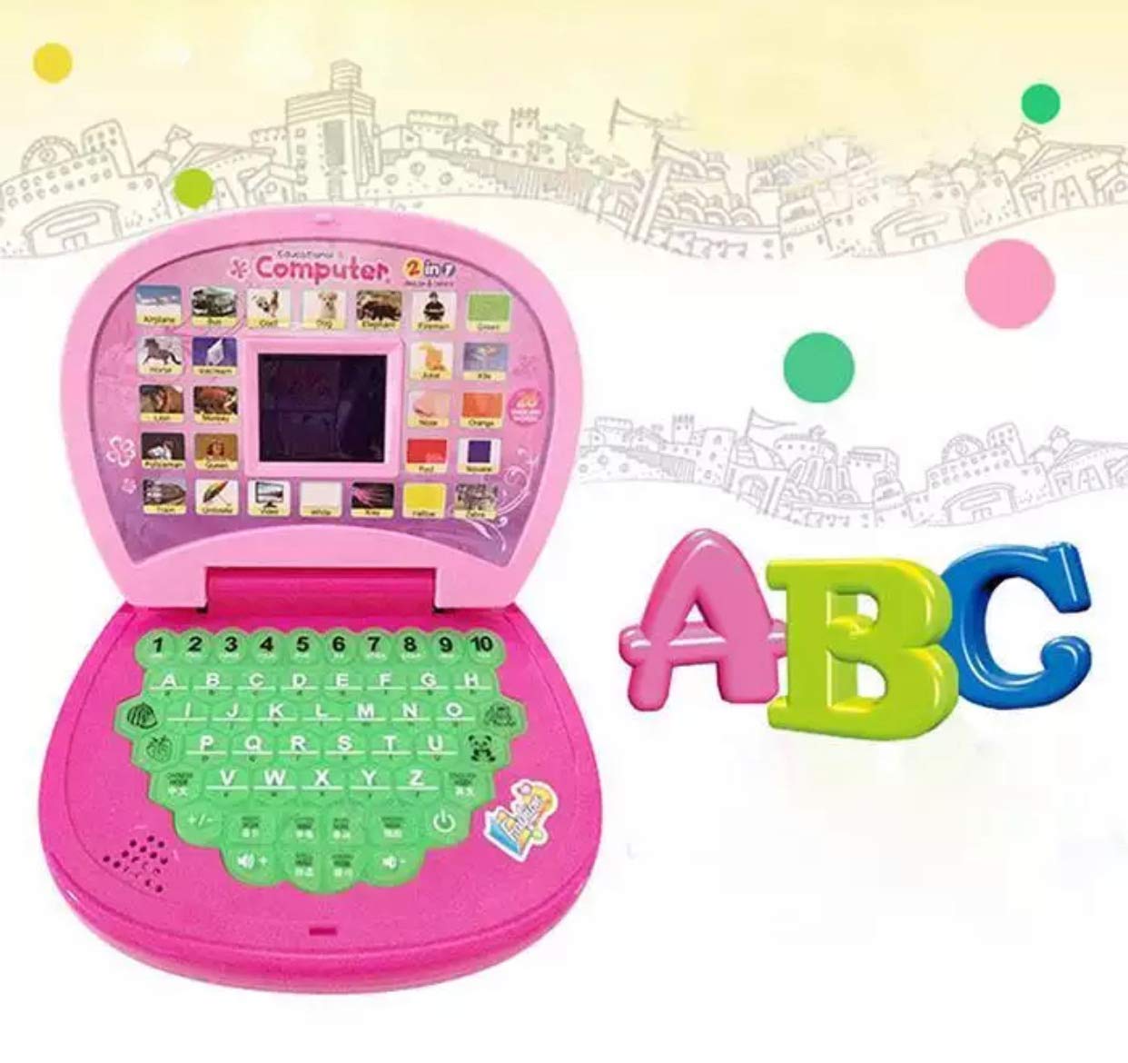 Educational Computer And Learning Abcd, Words & Number Battery Operated ...