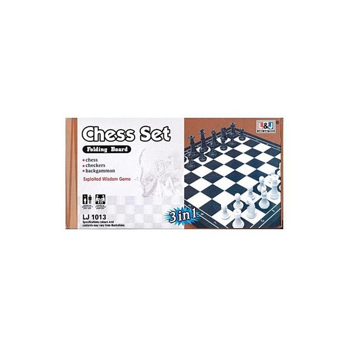 Chess Set 3in1 Intelligent Folding Game - Cut Price BD