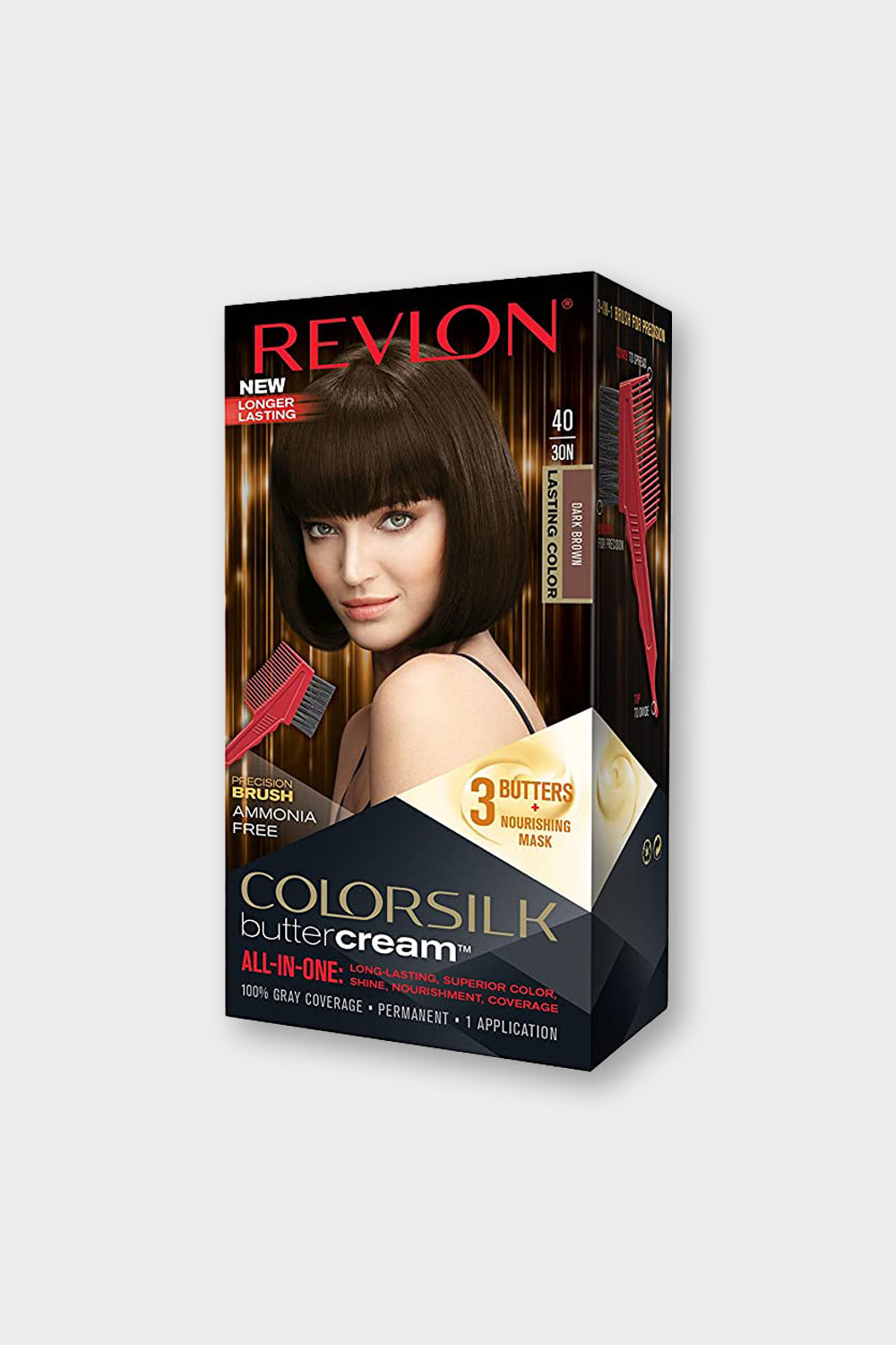 Revlon Luxurious Colorsilk Buttercream Hair Color 126.8ml - 40 Dark ...