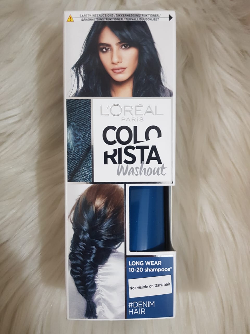 L'Oreal Paris Colorista Washout Denim Blue Semi-Permanent Hair Dye ...