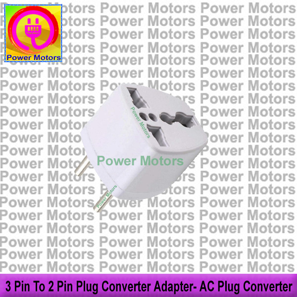 3 Pin To 2 Pin Plug Converter Adapter- AC Plug Converter - Cut Price BD