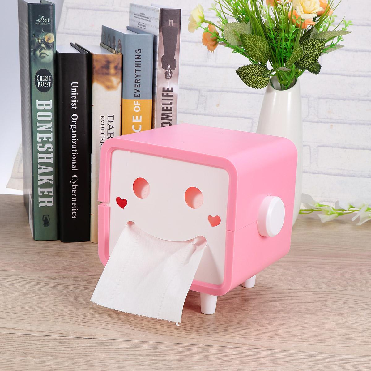 Smiley Face Square Tissue Box Holder – Multicolor - Cut Price BD