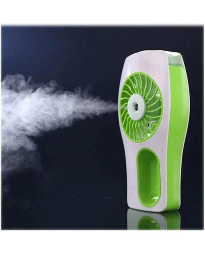 Mini Humidifier AC Fan - White and Green - Cut Price BD