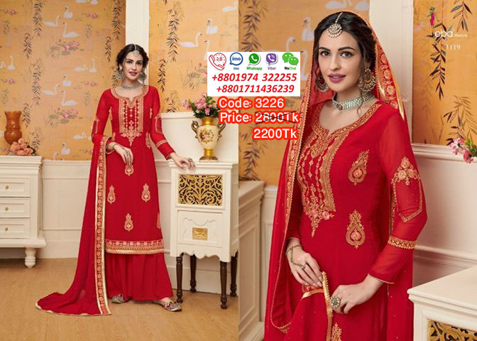 Gorgeous Indian Exclusive Designer Three Piece - Cut Price BD