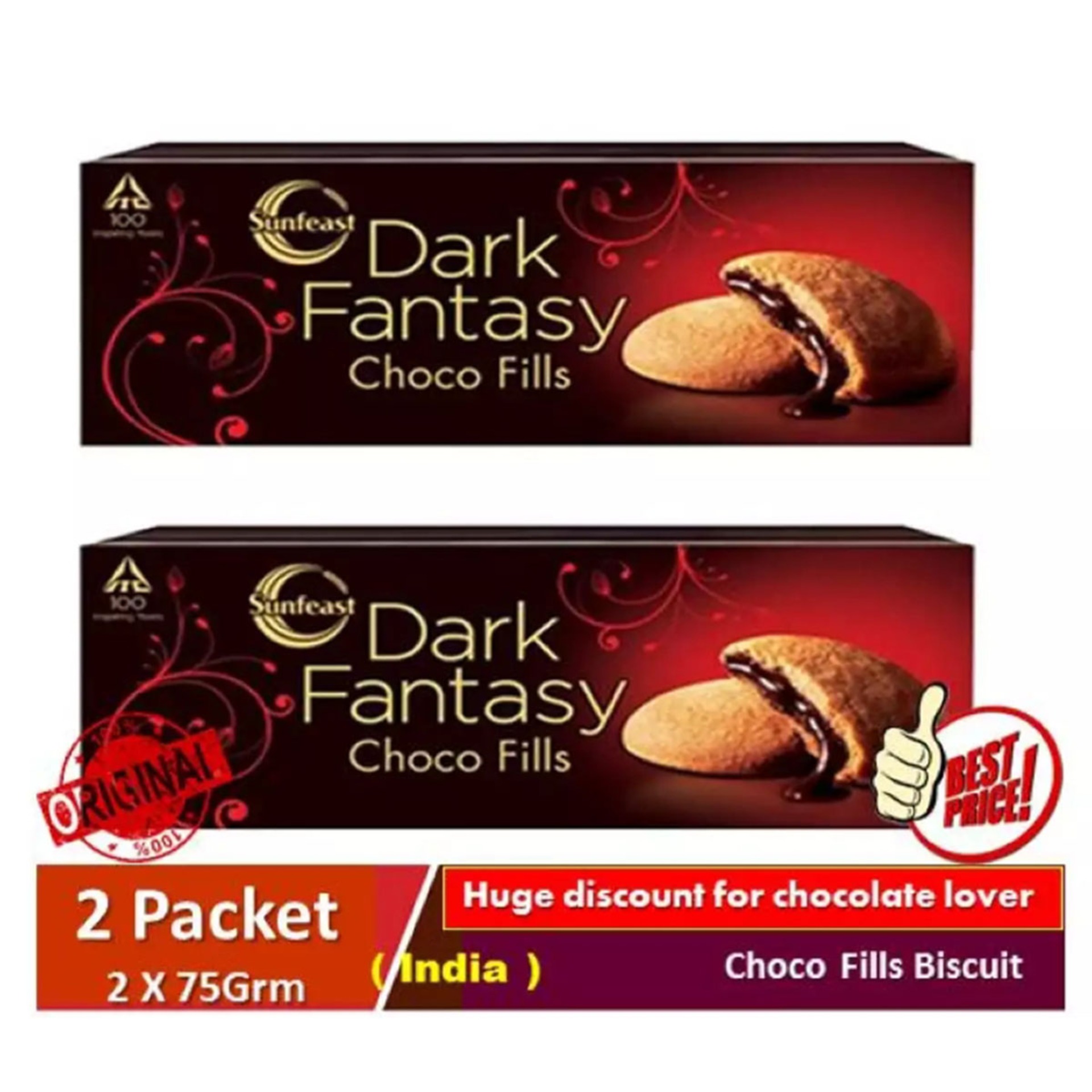 Dark Fantasy Choco Fills- India - 75gm X 2Packet - Cut Price BD
