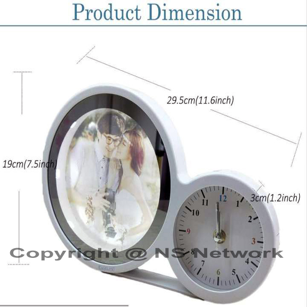 Creative LED Photo Frame Magic Mirror with Clock - Cut Price BD