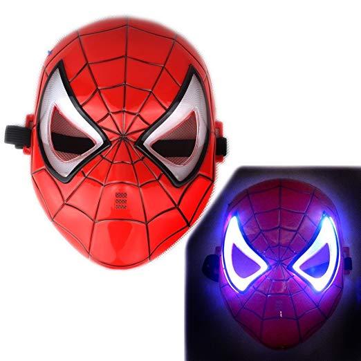 LED Light Spiderman Camouflage Face Party Mask – Red - Cut Price BD