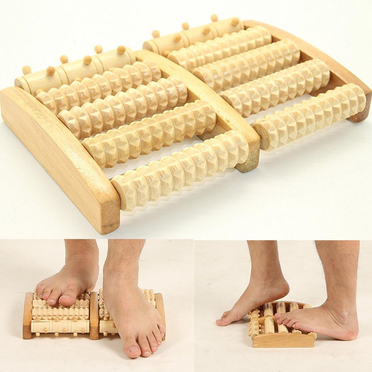 Feet Relax Wooden Bamboo Foot Pain Remover Massager - Cut Price BD