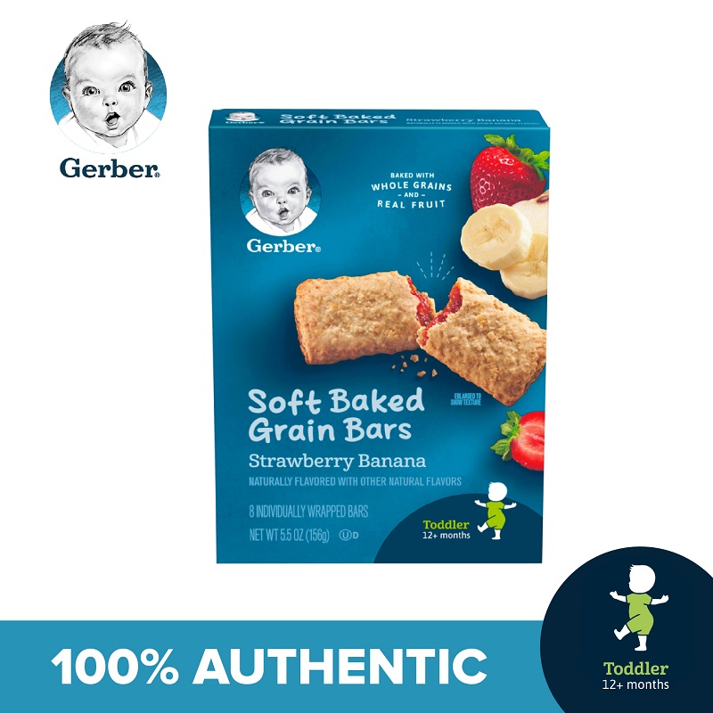 "Gerber Soft Baked Grain Bars" Strawberry Banana 156gm - Cut Price ...