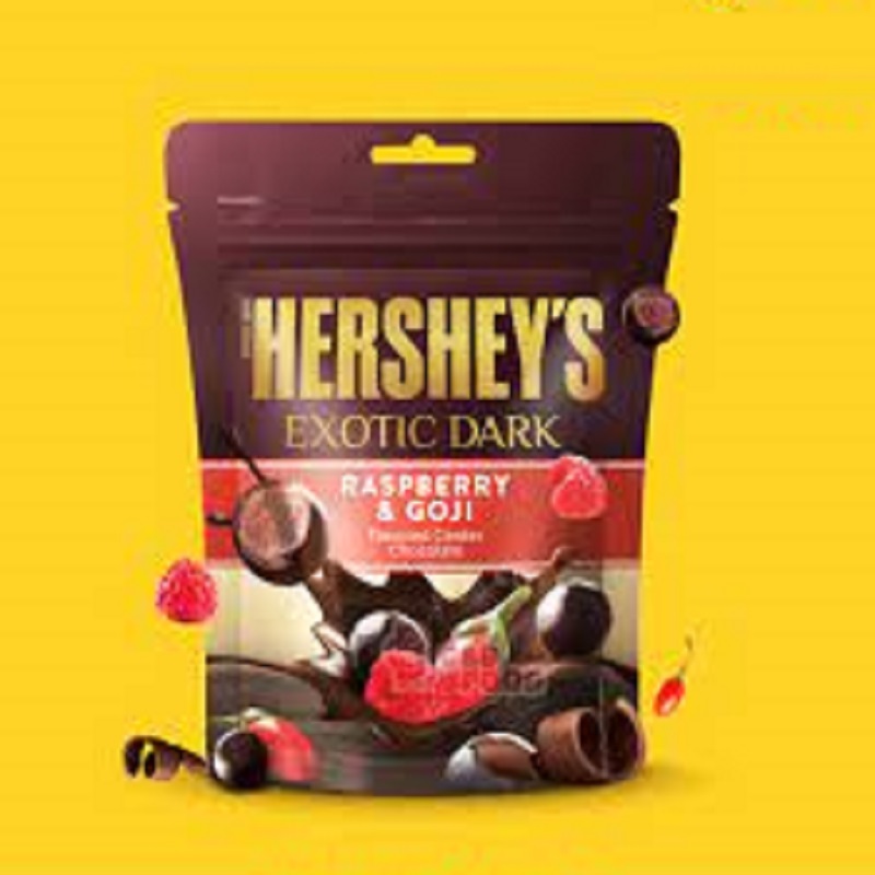 Hershey's Exotic Dark Raspberry & Goji Flavored Center Chocolate 90G ...
