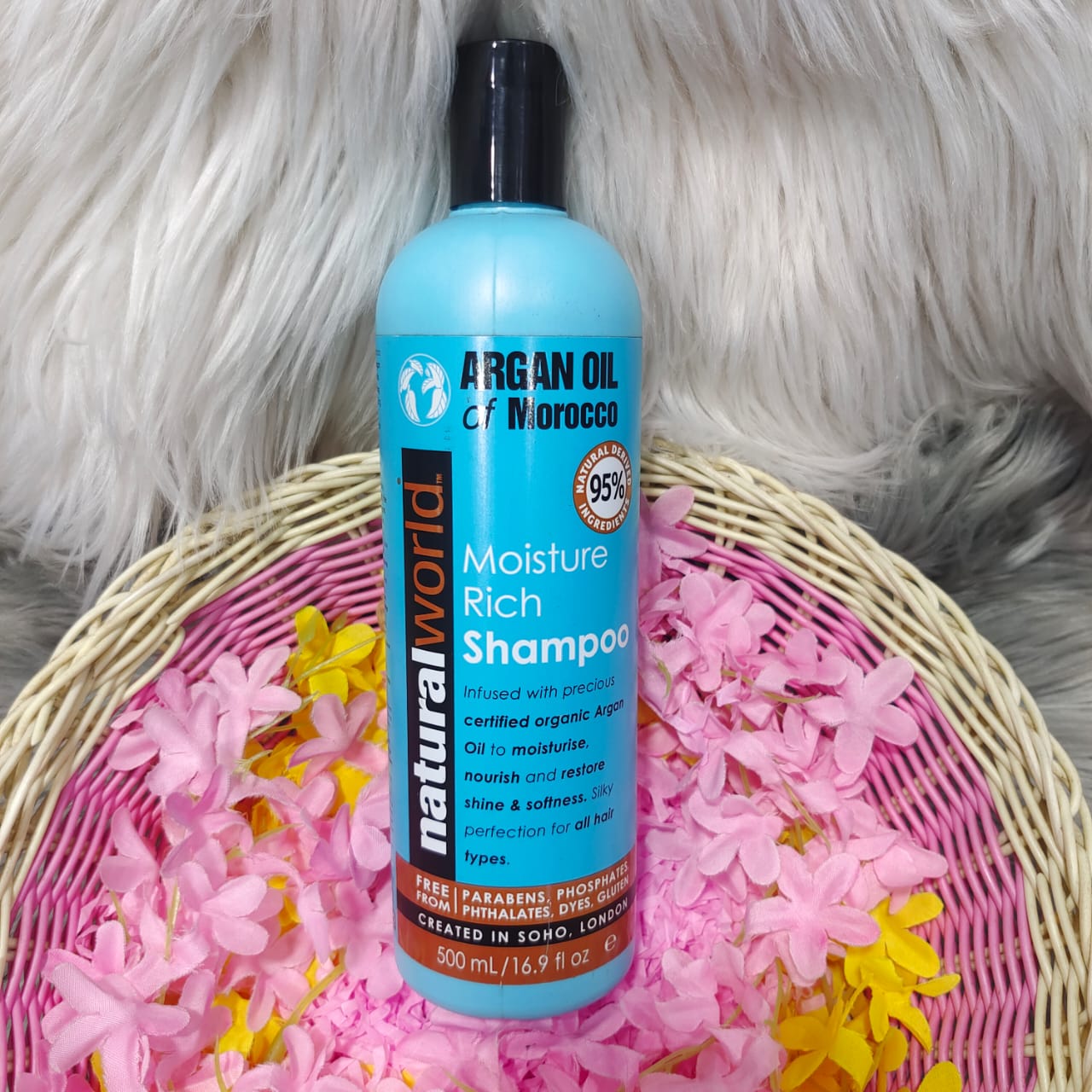 Natural World Argan Oil of Morocco Moisture Rich Shampoo 500 ML - Cut ...