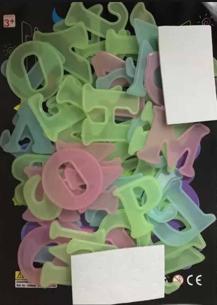 Night Glow Fluorescent Letters Multicolour - A to Z pack - Cut Price BD