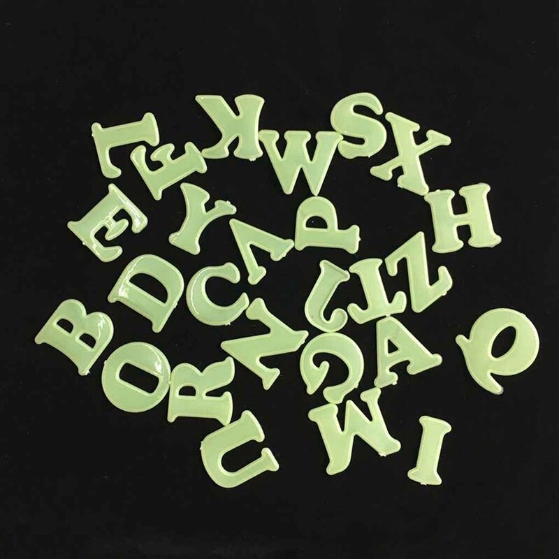 Night Glow Fluorescent Letters - A to Z pack - Cut Price BD