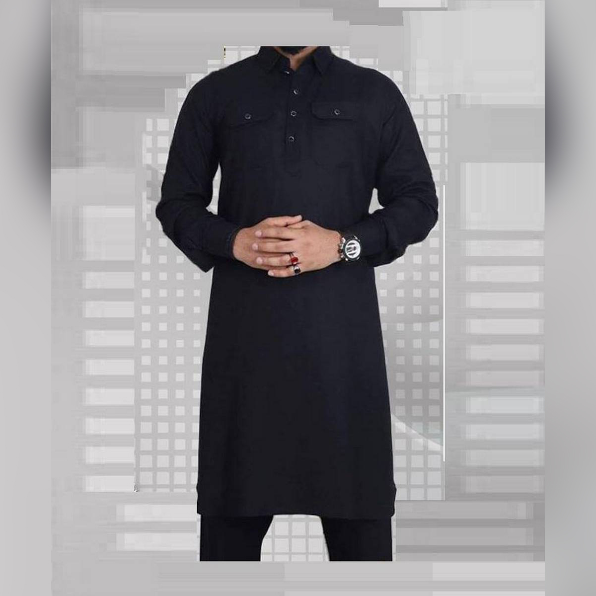 Stylish Trendy Pathani Kabli Suit For Men - Cut Price BD