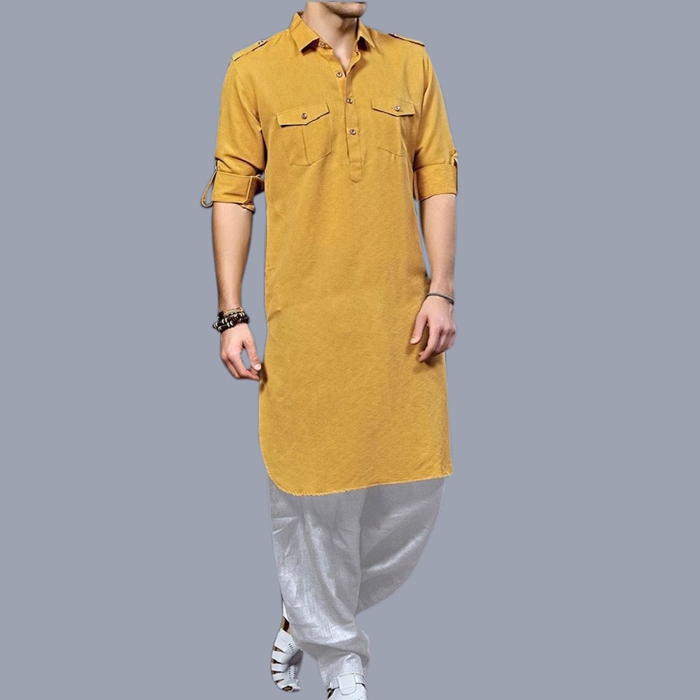 Stylish Trendy Pathani Kabli Suit For Men - Cut Price BD
