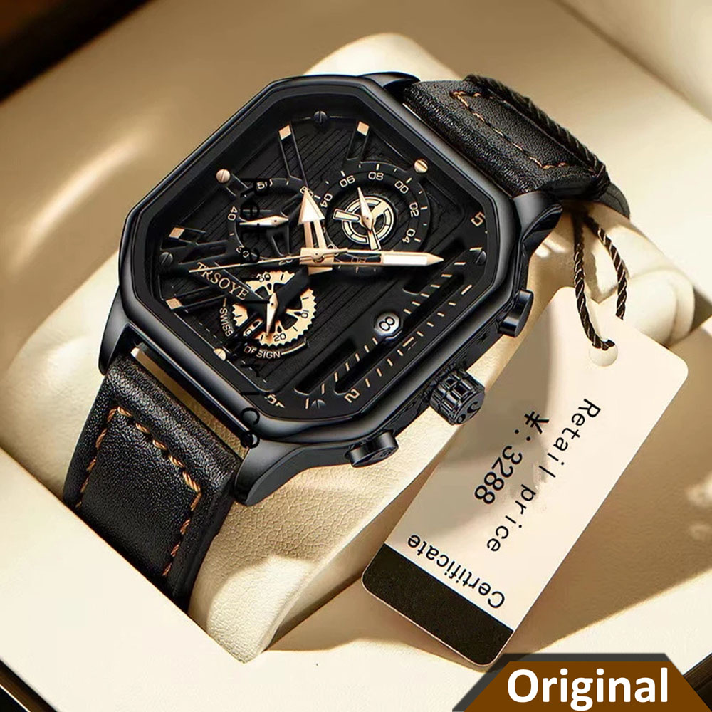 TRSOYE 6604 Square Watch for Men - Cut Price BD