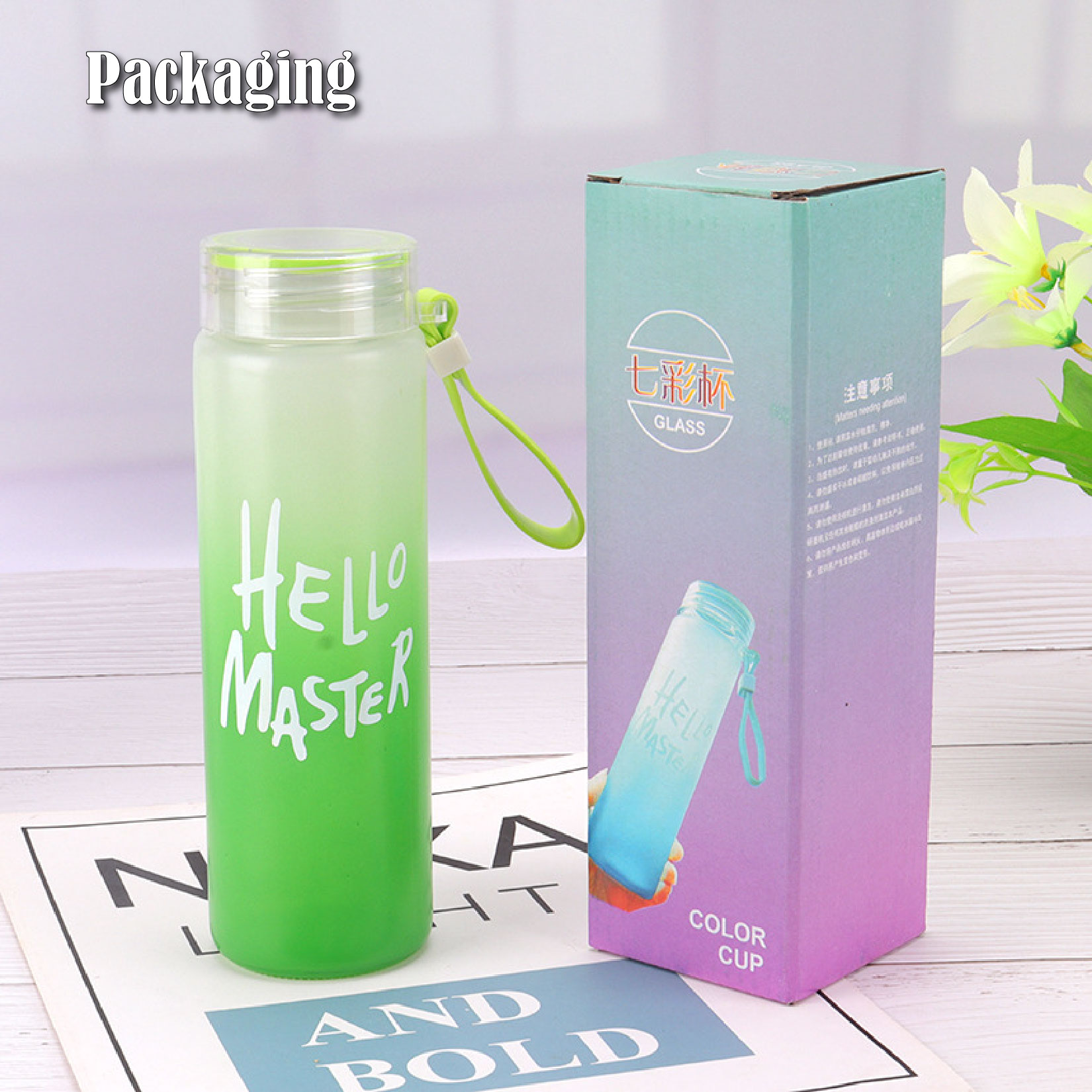 Hello Master Glass Drinking Water Bottle - Cut Price BD