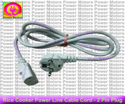 Rice Cooker Power Line Cable Cord - 2 Pin Plug Best Quality - Cut Price BD